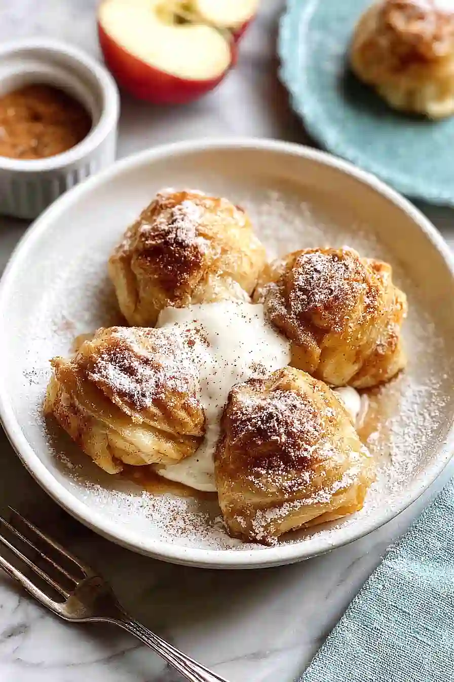 Cinnamon Apple Dumplings with Puff Pastry - theamazingfood