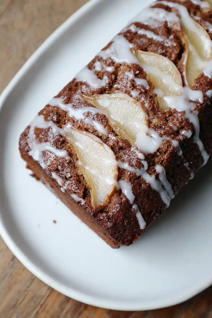 Traditional Spiced Ginger Pear Cake - theamazingfood
