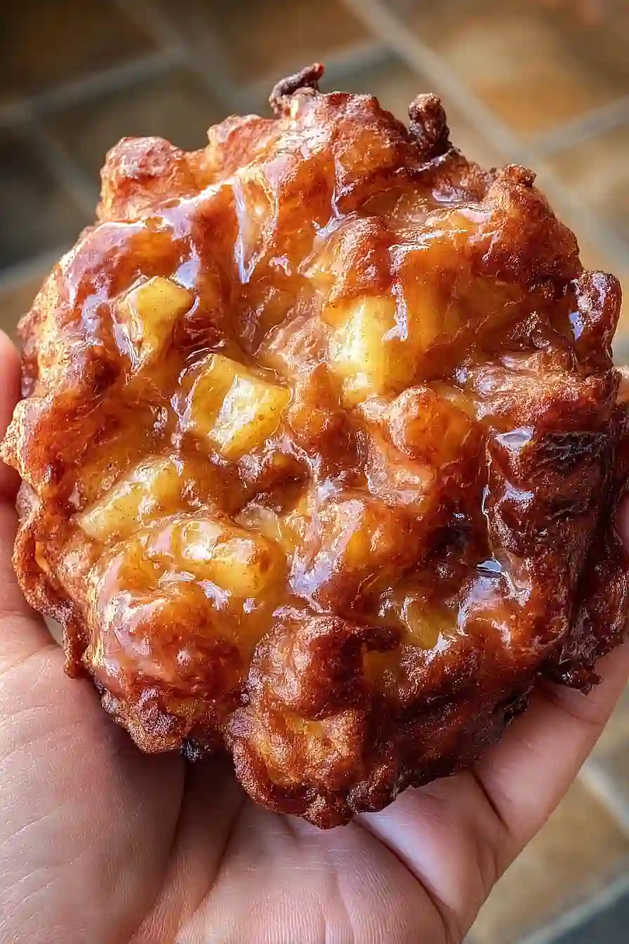 Cinnamon BIG APPLE FRITTERS - theamazingfood
