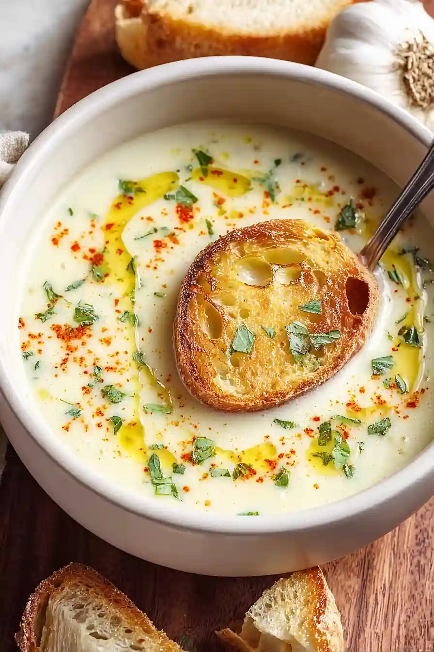 Comforting Garlic Soup - theamazingfood