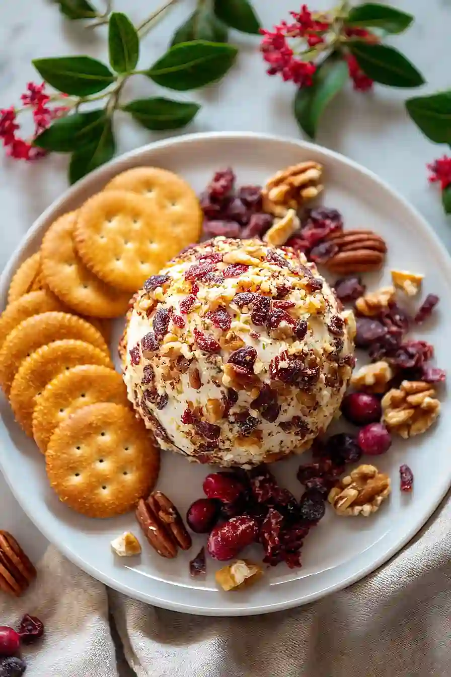 Simple Cranberry Orange Pecan Cheese Ball - theamazingfood