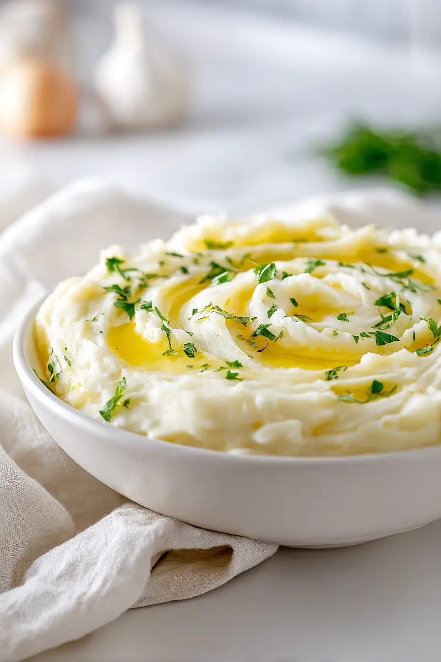 Smooth Mashed Potatoes with Sour Cream - theamazingfood