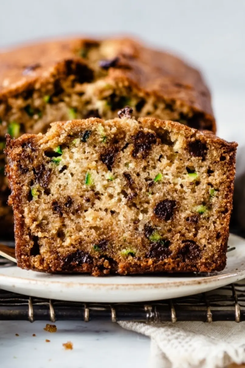 Quick Chocolate Chip Zucchini Bread - theamazingfood