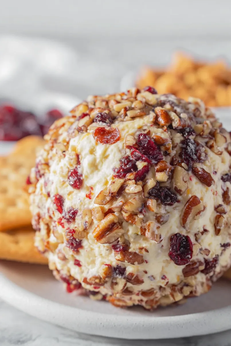 Simple Cranberry Orange Pecan Cheese Ball - theamazingfood