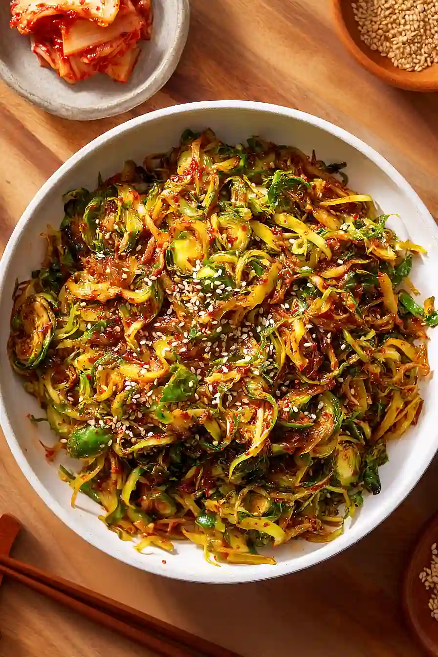 Probiotic Brussels Sprouts Kimchi - theamazingfood
