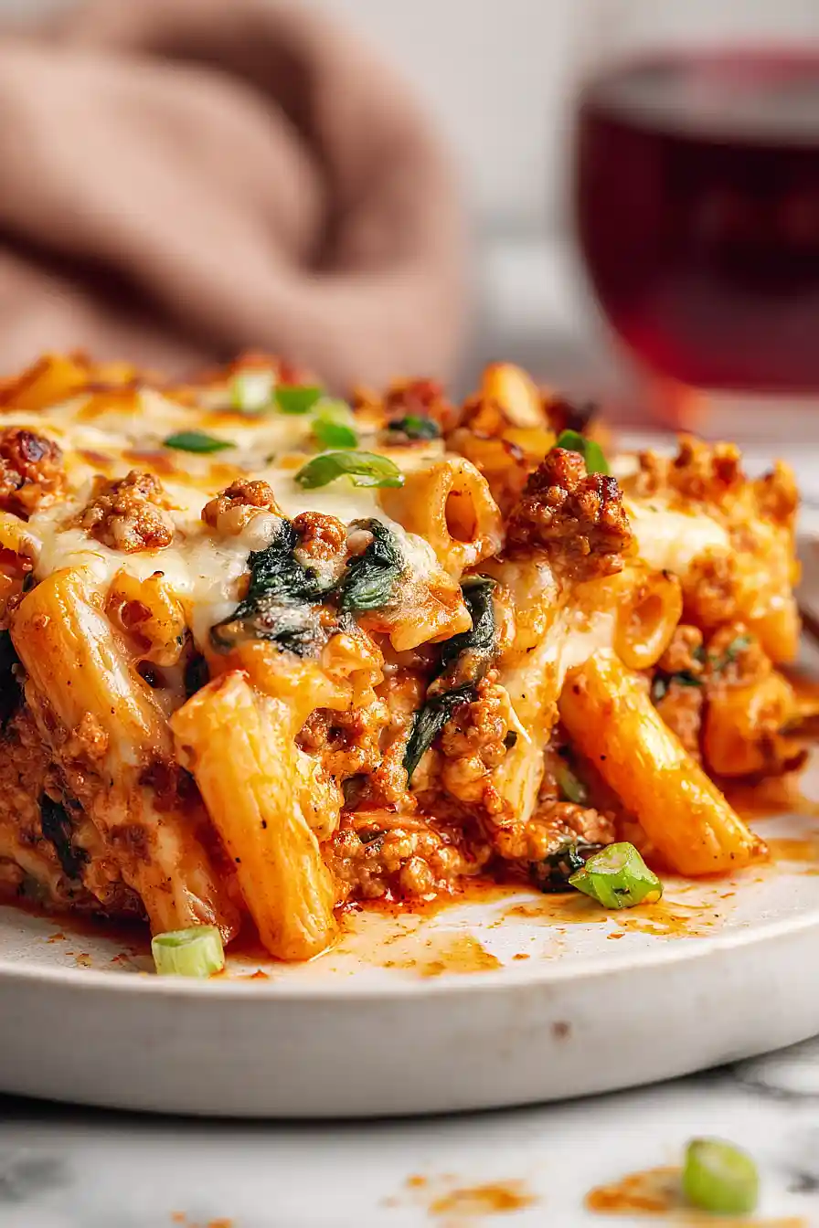Homemade Ground Turkey Pasta Bake - theamazingfood