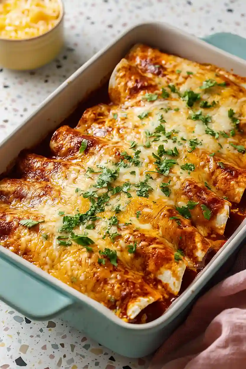 Cheesy Chicken Enchiladas - theamazingfood