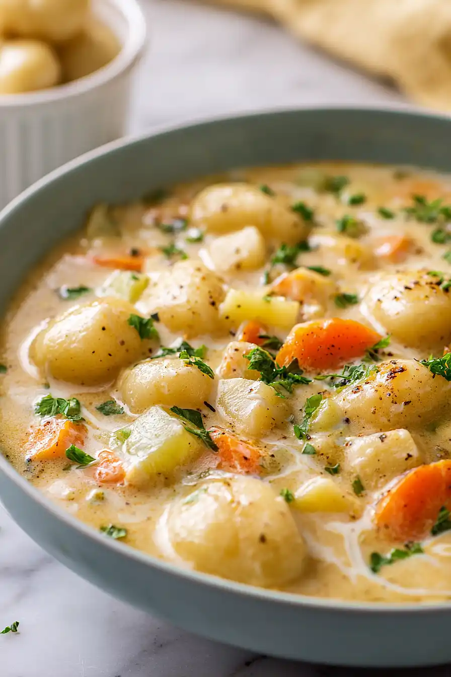Best Vegetarian Potato Gnocchi Soup - theamazingfood