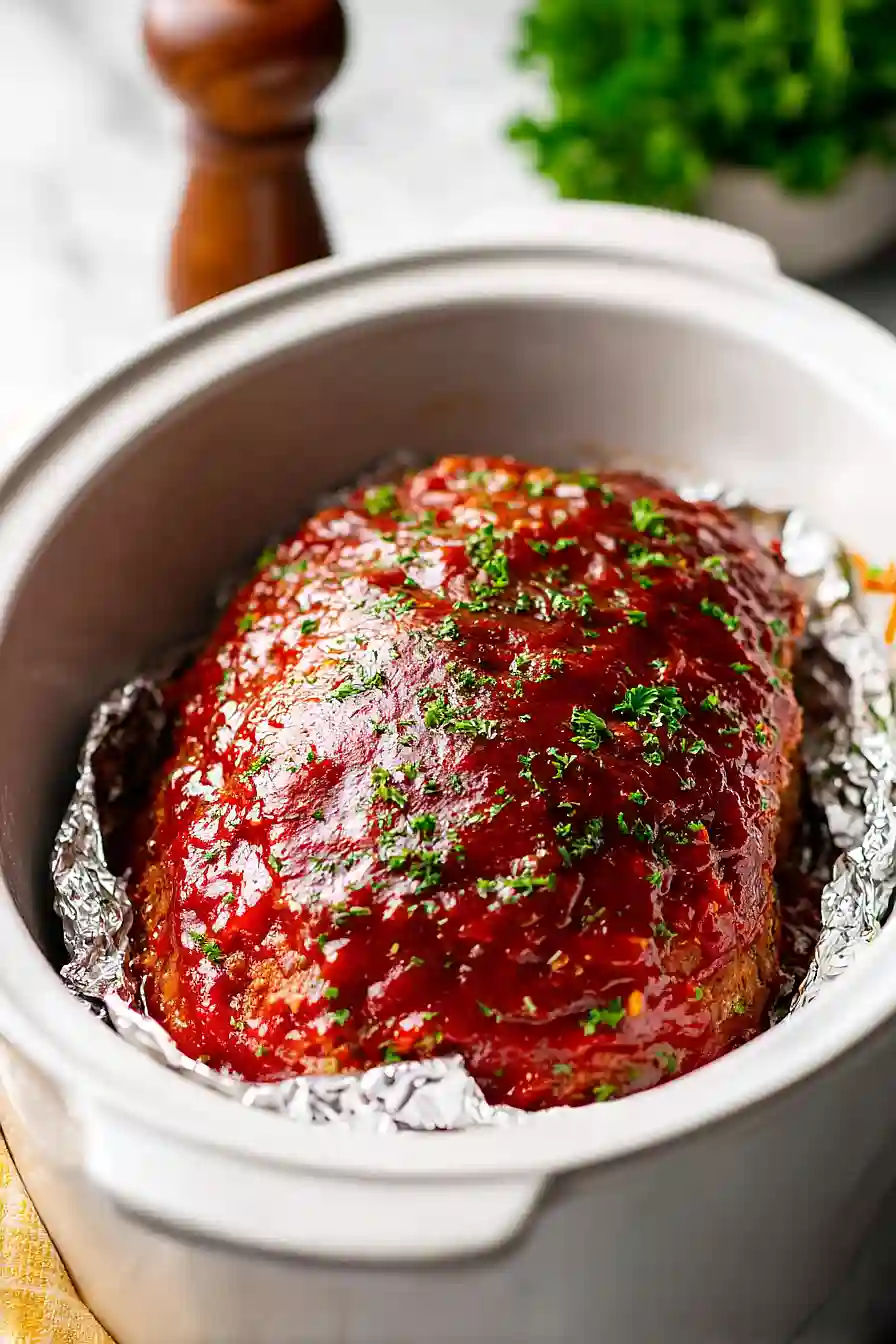 Mouthwatering Slow Cooker Meatloaf - theamazingfood