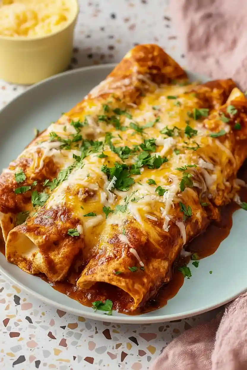 Cheesy Chicken Enchiladas - theamazingfood