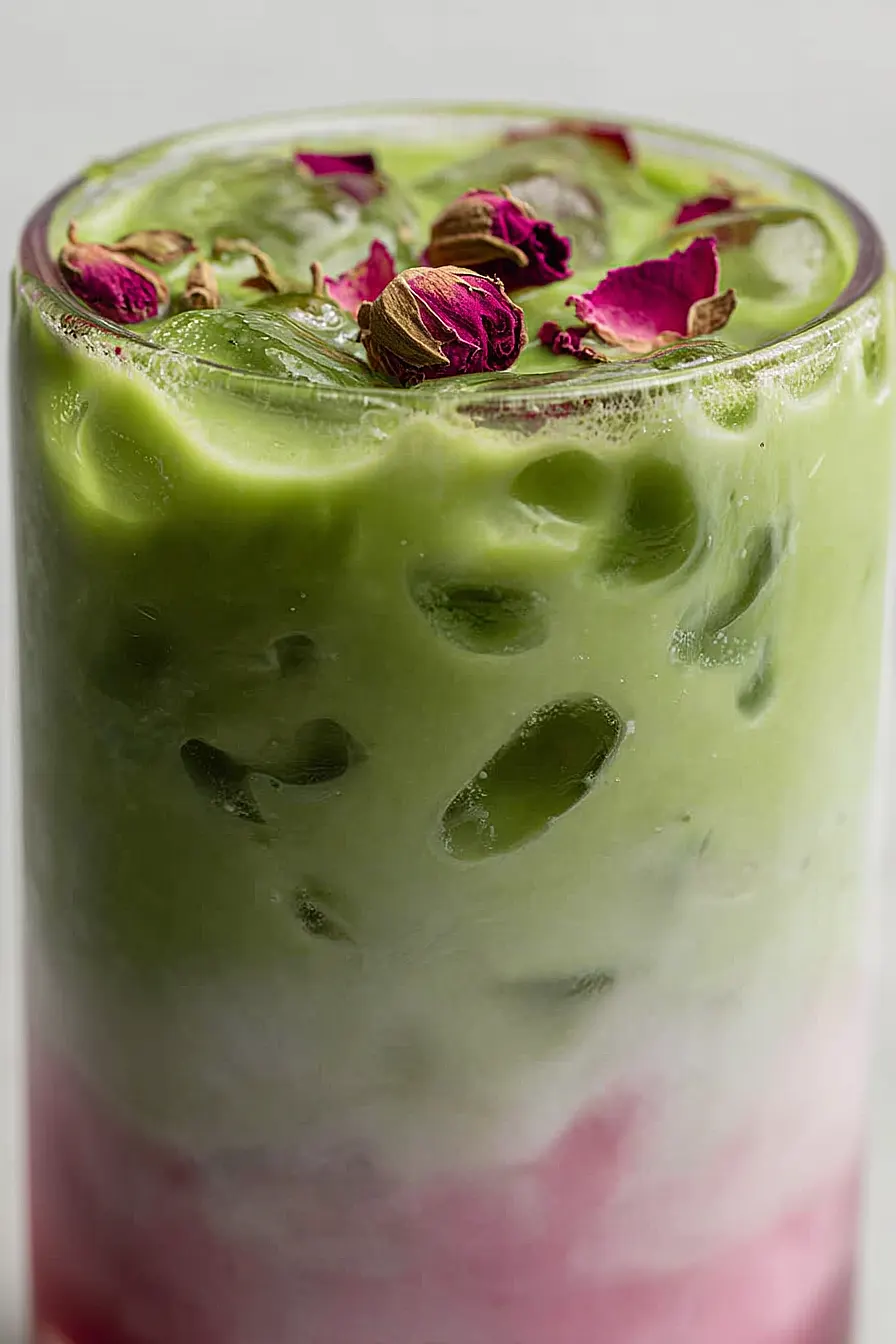 5-Ingredient Matcha Rose Latte - theamazingfood