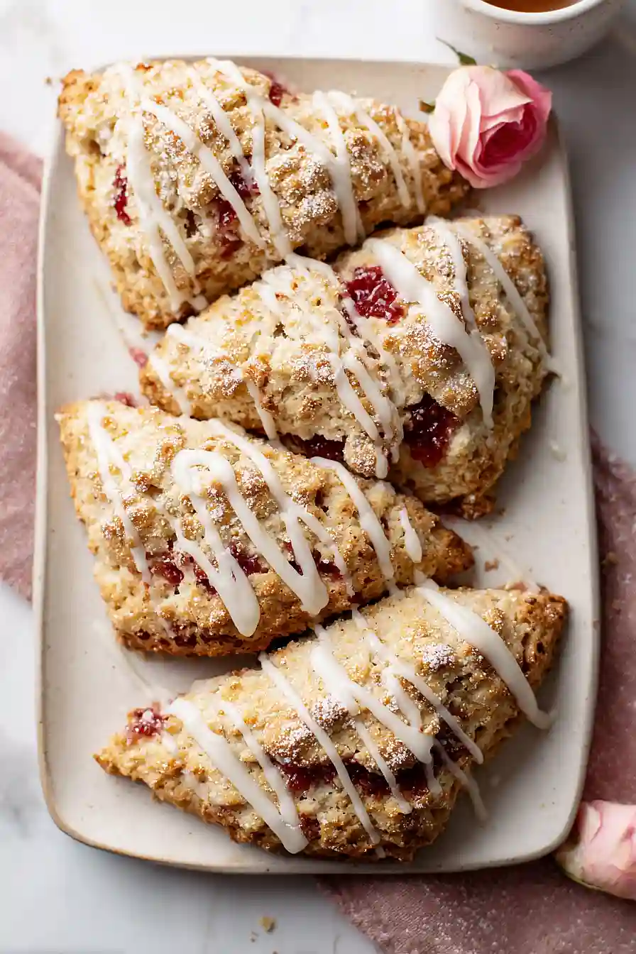 Simple Strawberry Jam Scones - theamazingfood