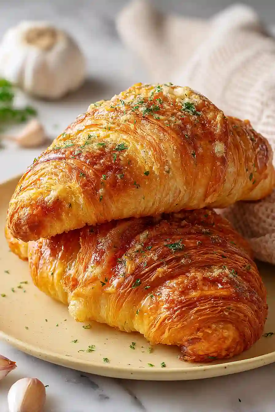 Mouthwatering Garlic Bread Croissants - theamazingfood