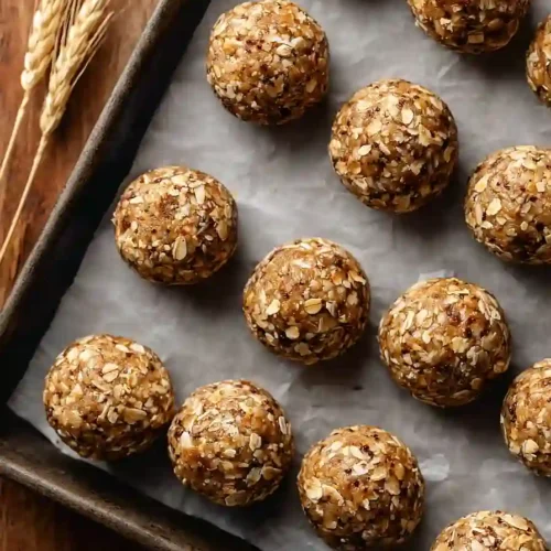 Vegan Banana Bread Energy Balls - theamazingfood