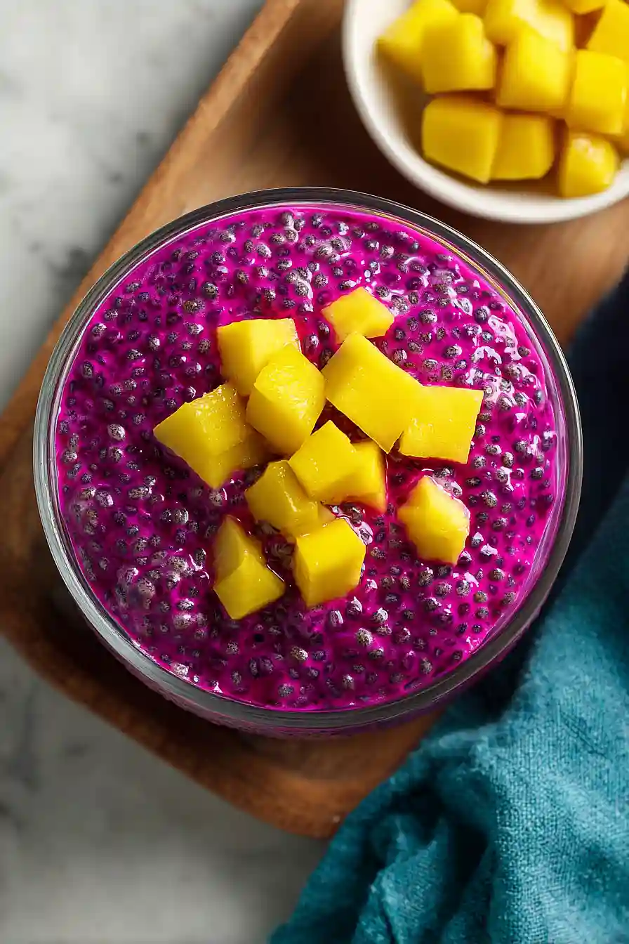 Simple Dragon Fruit Chia Seed Pudding - theamazingfood