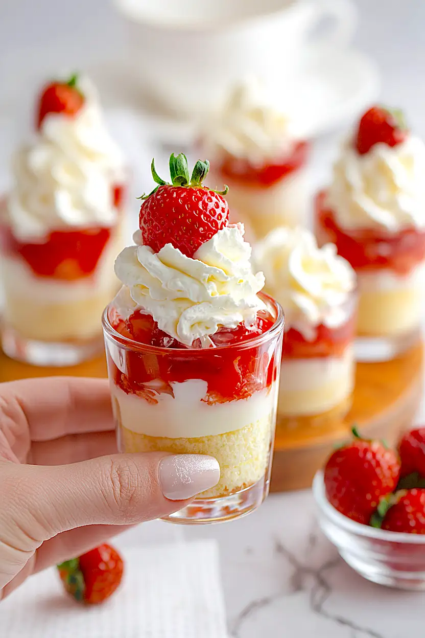 Homemade Strawberry Shortcake Shooters - theamazingfood